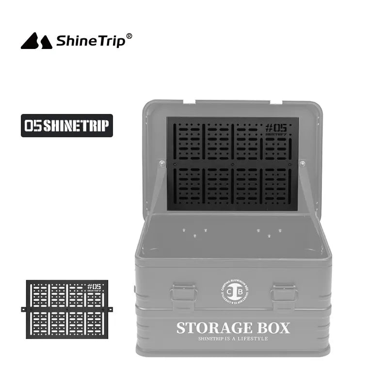 SHINETRIP #05 Series Medium Coffee Box Mesh Sheet A487-S00｜アルミボックス内収納 ...